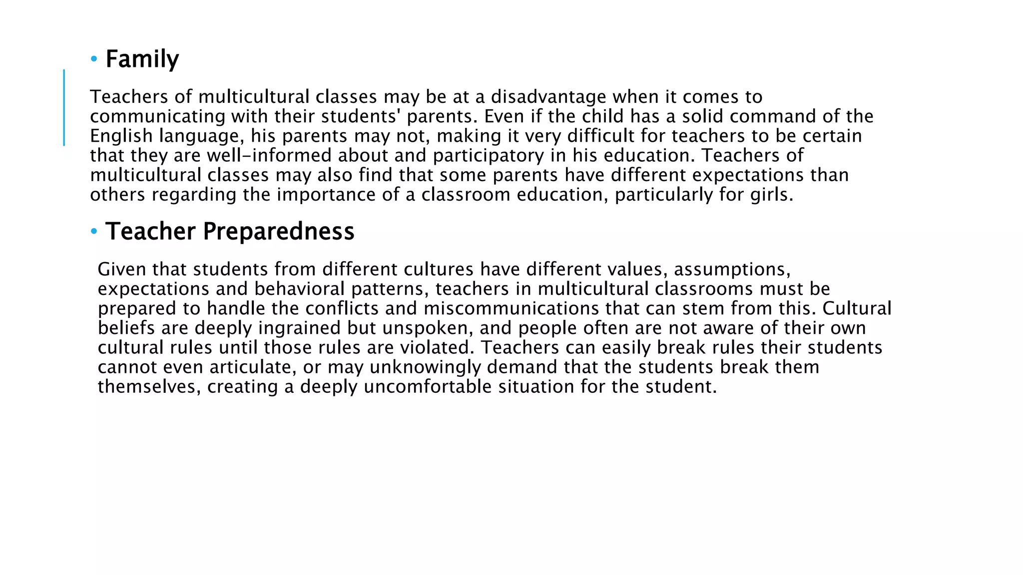 The Multicultral School Summary | PPTX | Education