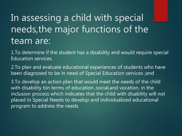 The multidiciplinary team for assessment of children with | PPTX ...