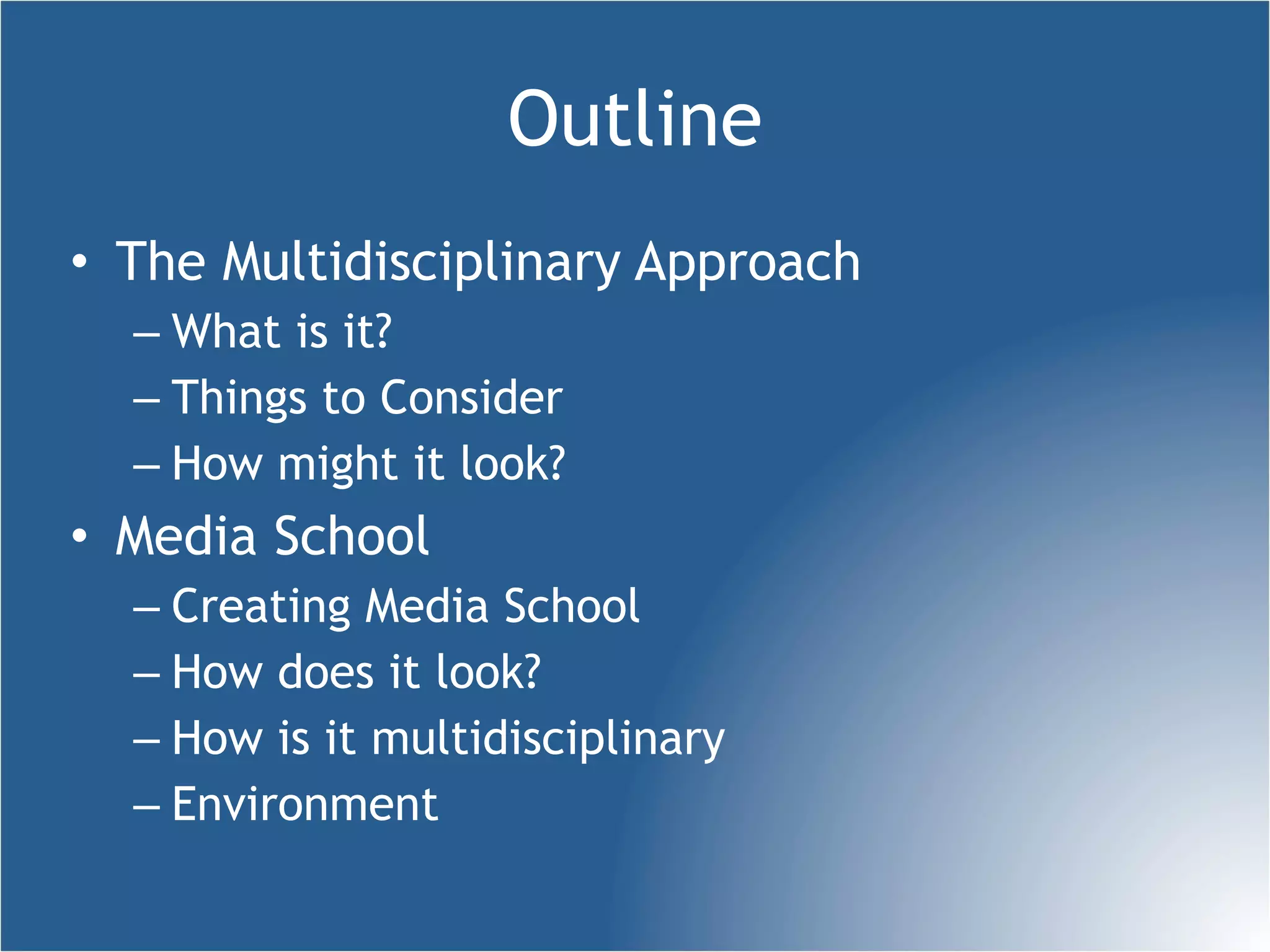 The multidisciplinary approach: a teacher candidate's perspective on ...