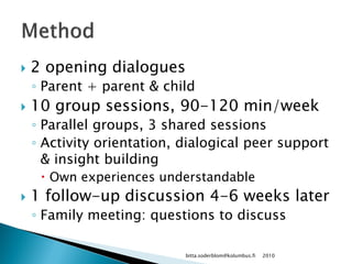 The multifamily peer group intervention | PDF | Mental Health ...