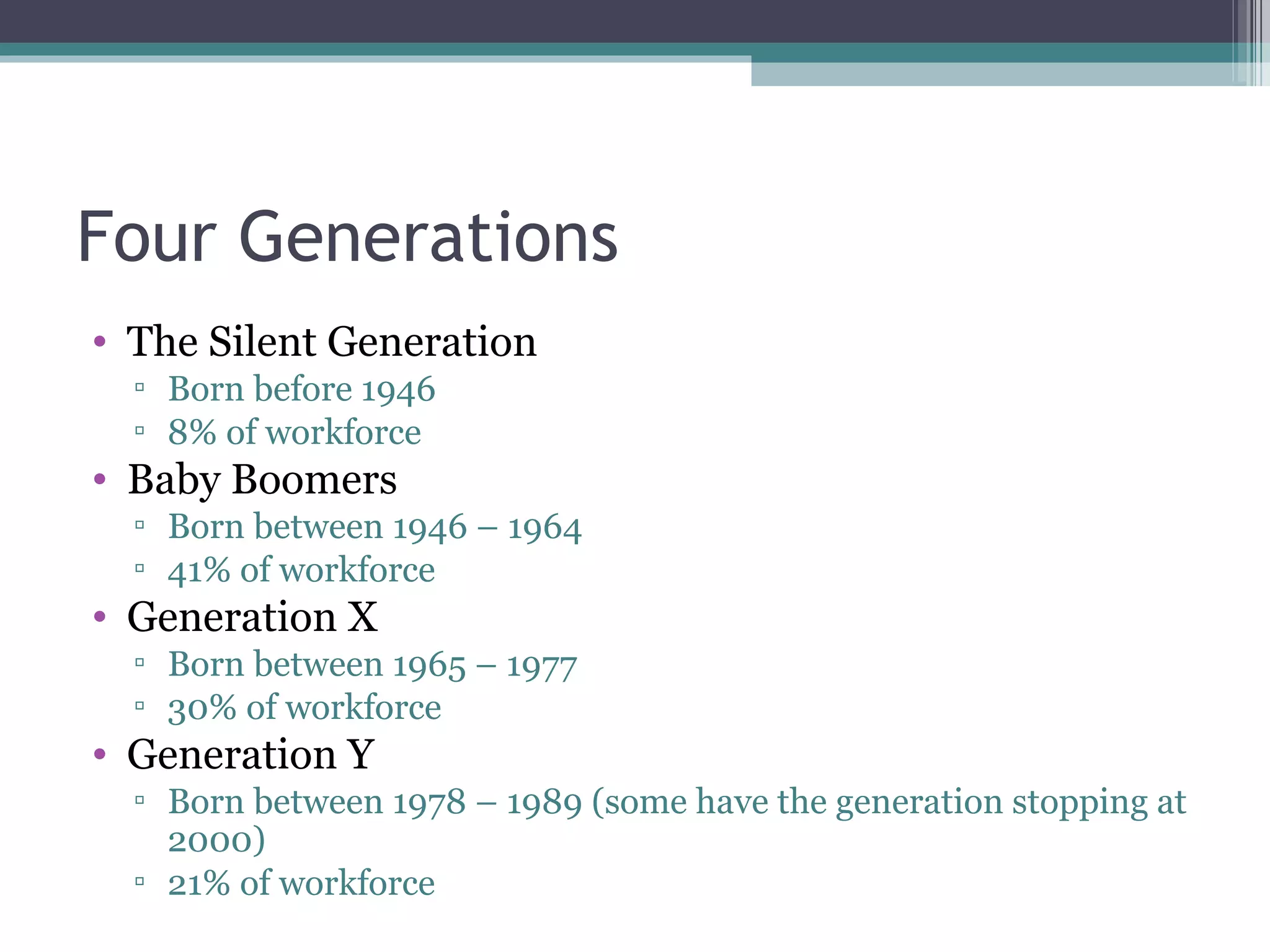 The Multigenerational Workforce | PPT