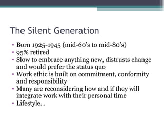 The Multigenerational Workforce | PPT | Career Planning | Careers