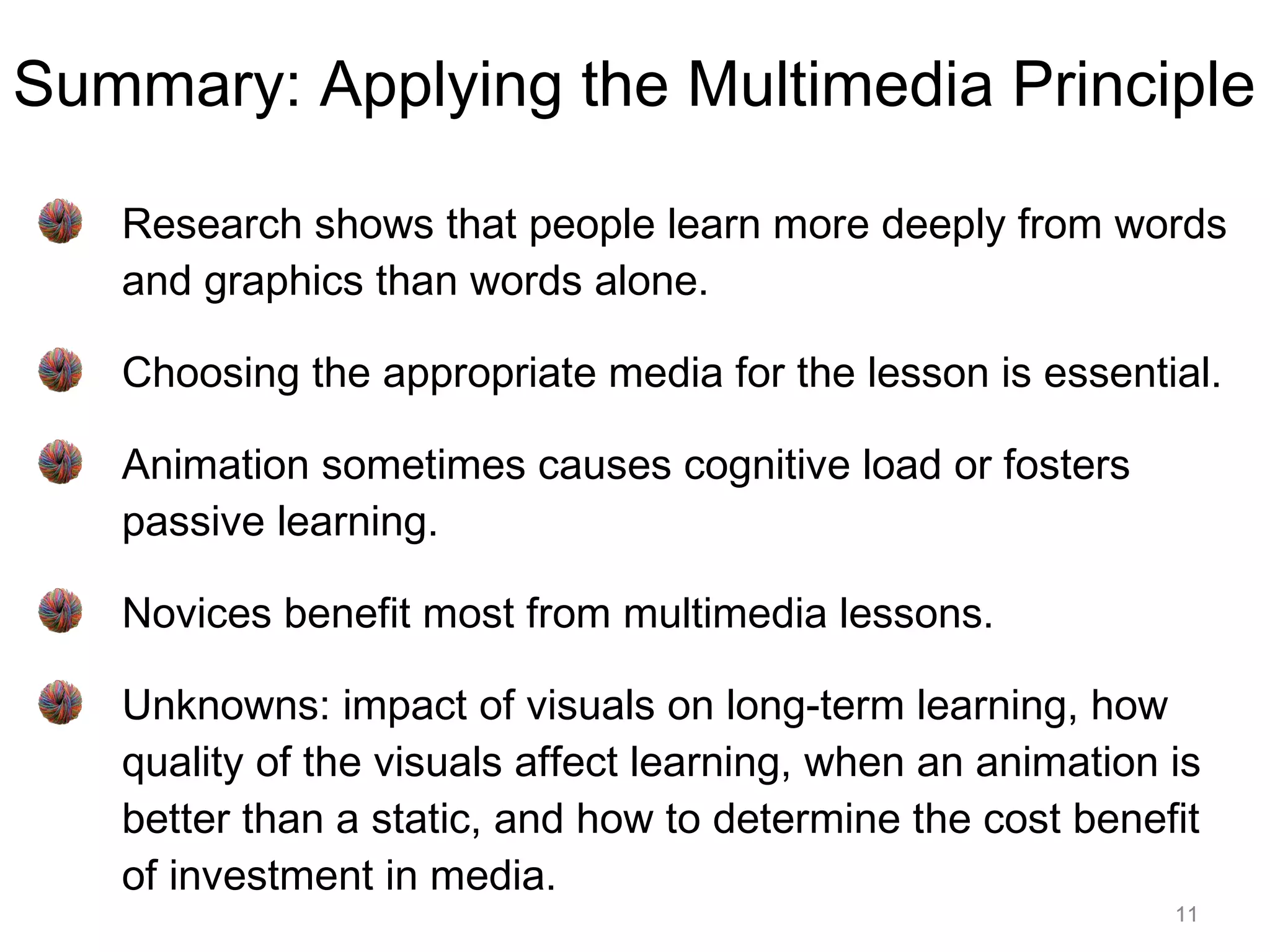 The Multimedia Principle Summary | PPT