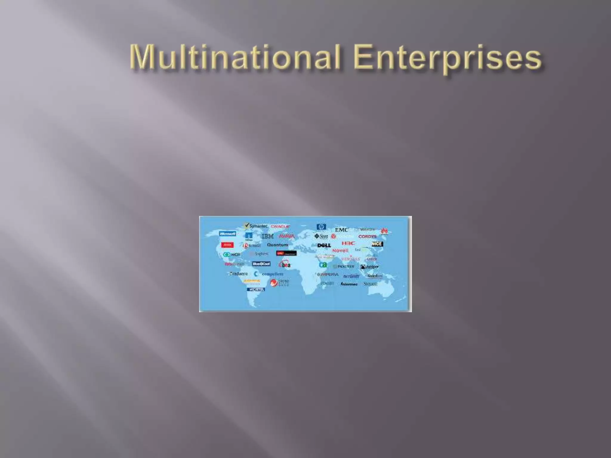 The multinational enterprise | PPTX