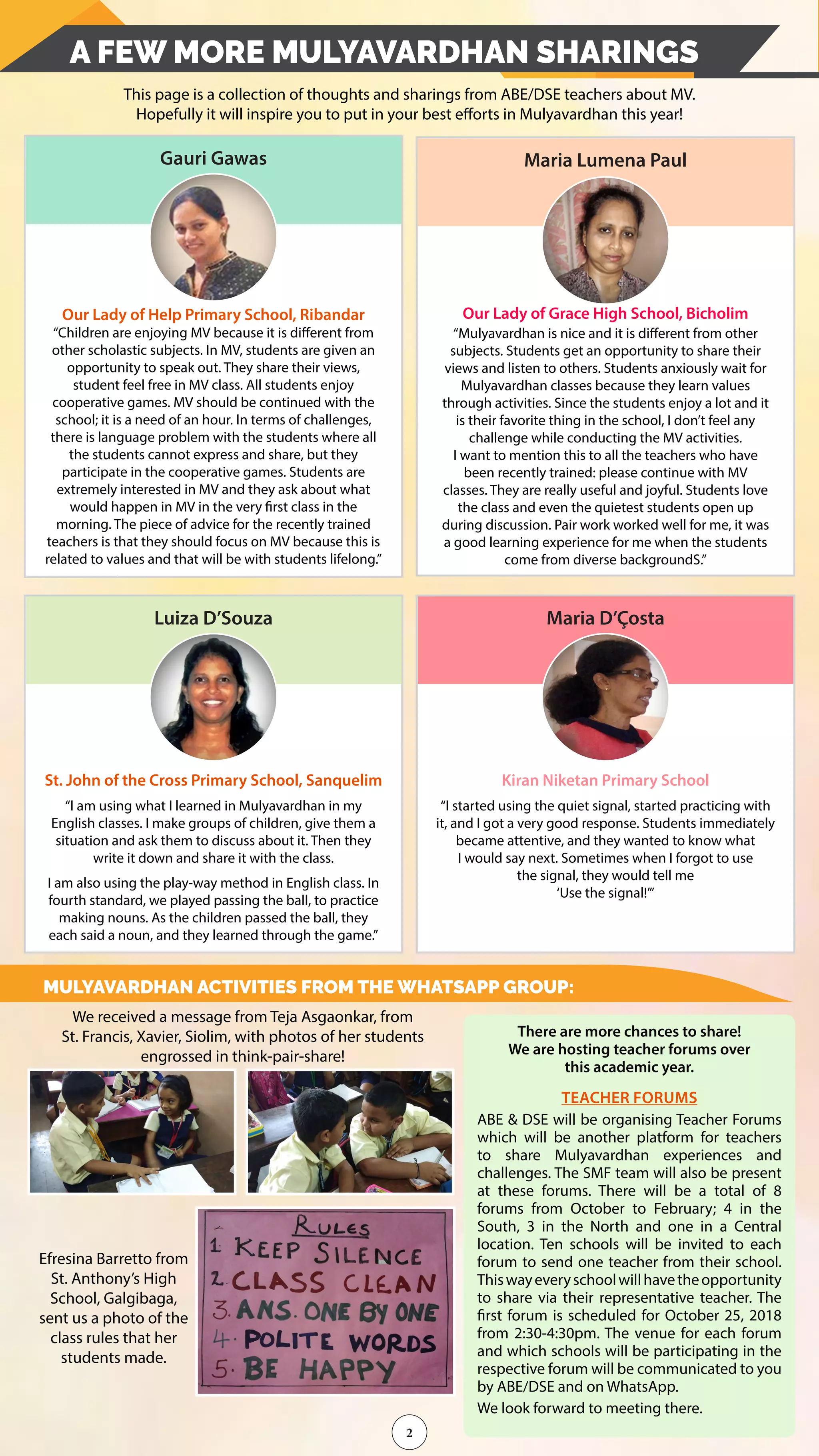 The Mulyavardhan Voice: September 2018 Issue | PDF | Daycare and Pre ...