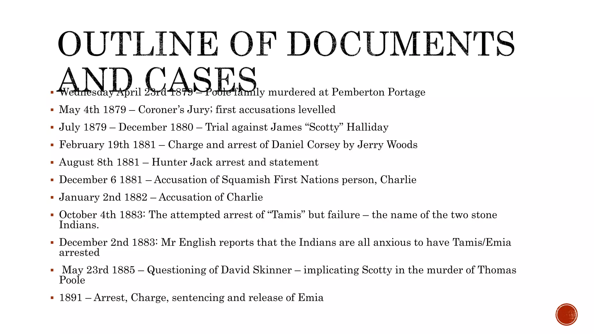 The murder of Tom Poole by Mathew Unger | PPTX