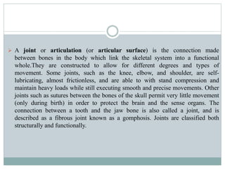 The musculoskeletal system Anatomy and physiology | PPTX