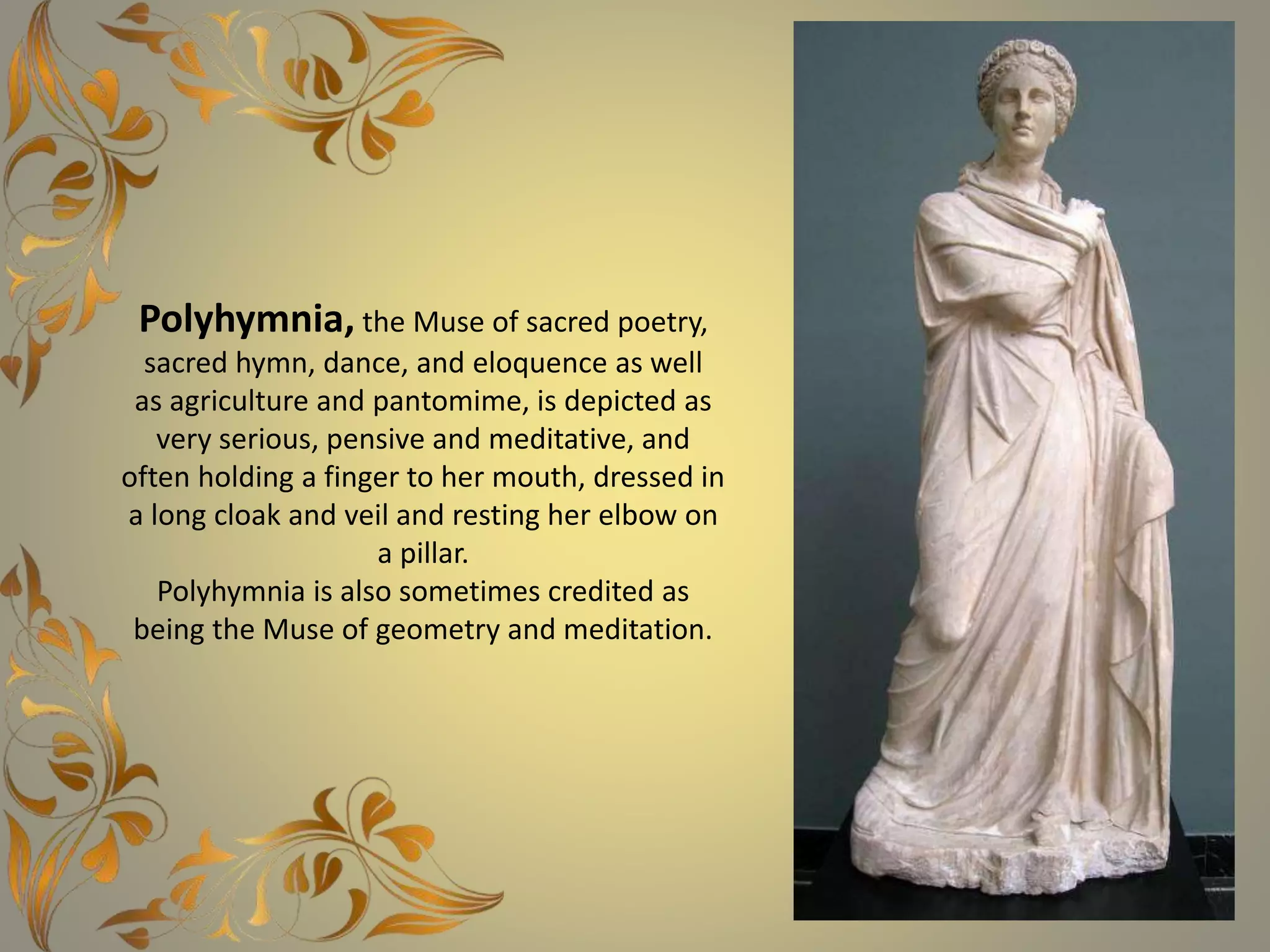The 9 Muses, The Greek Goddesses of Inspiration | PPTX | Classical ...