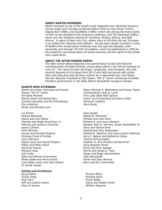 The Museum of Modern Art Honored Leon and Debra Black, Martin Scorsese ...