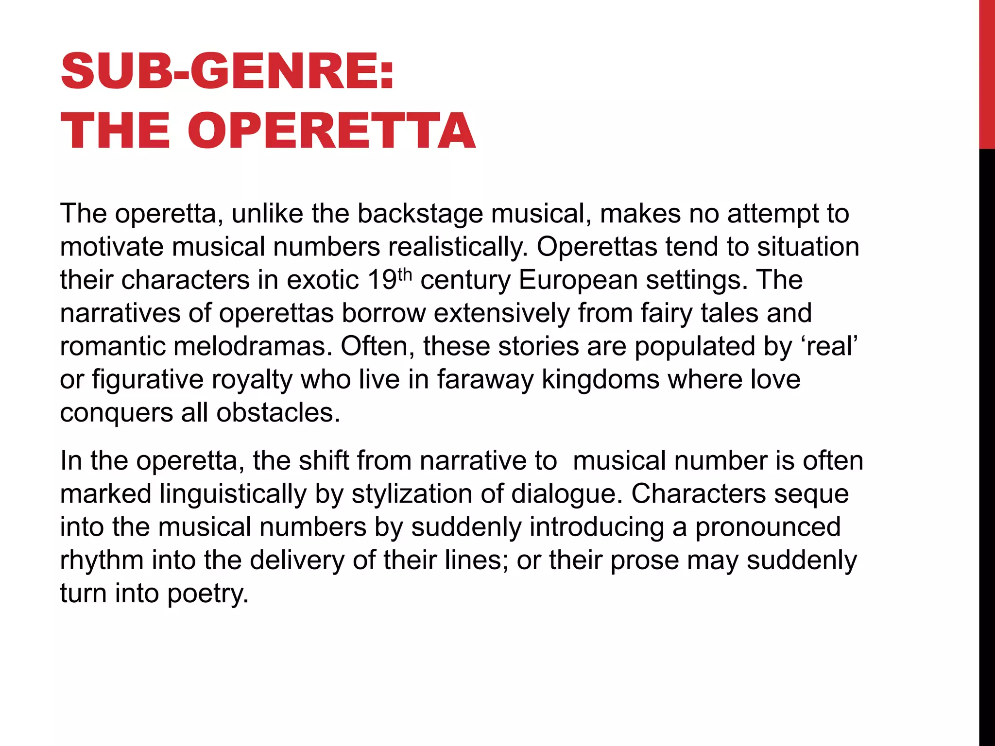 The musical (genre study) | PPTX