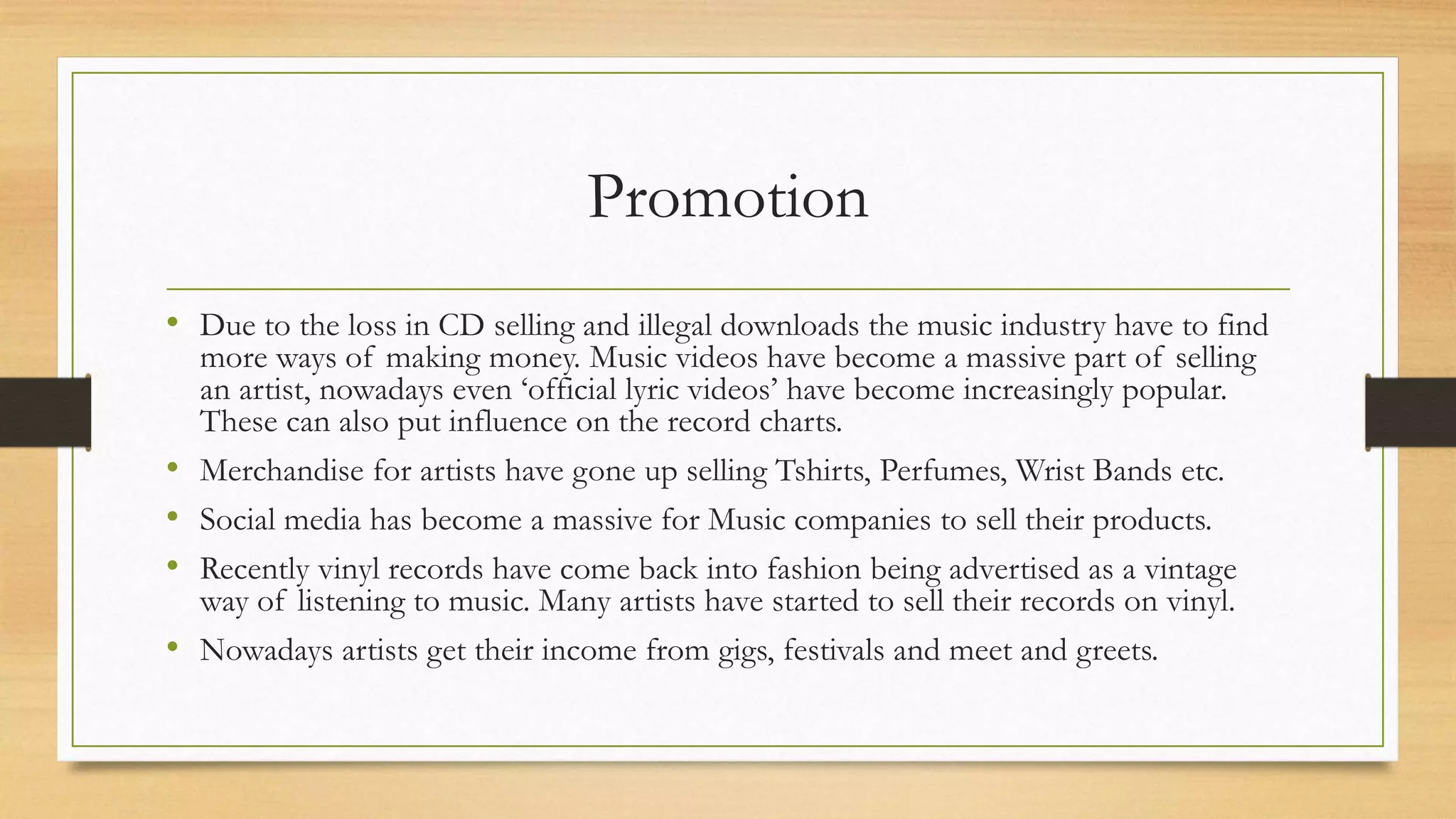 The music industry | PPTX