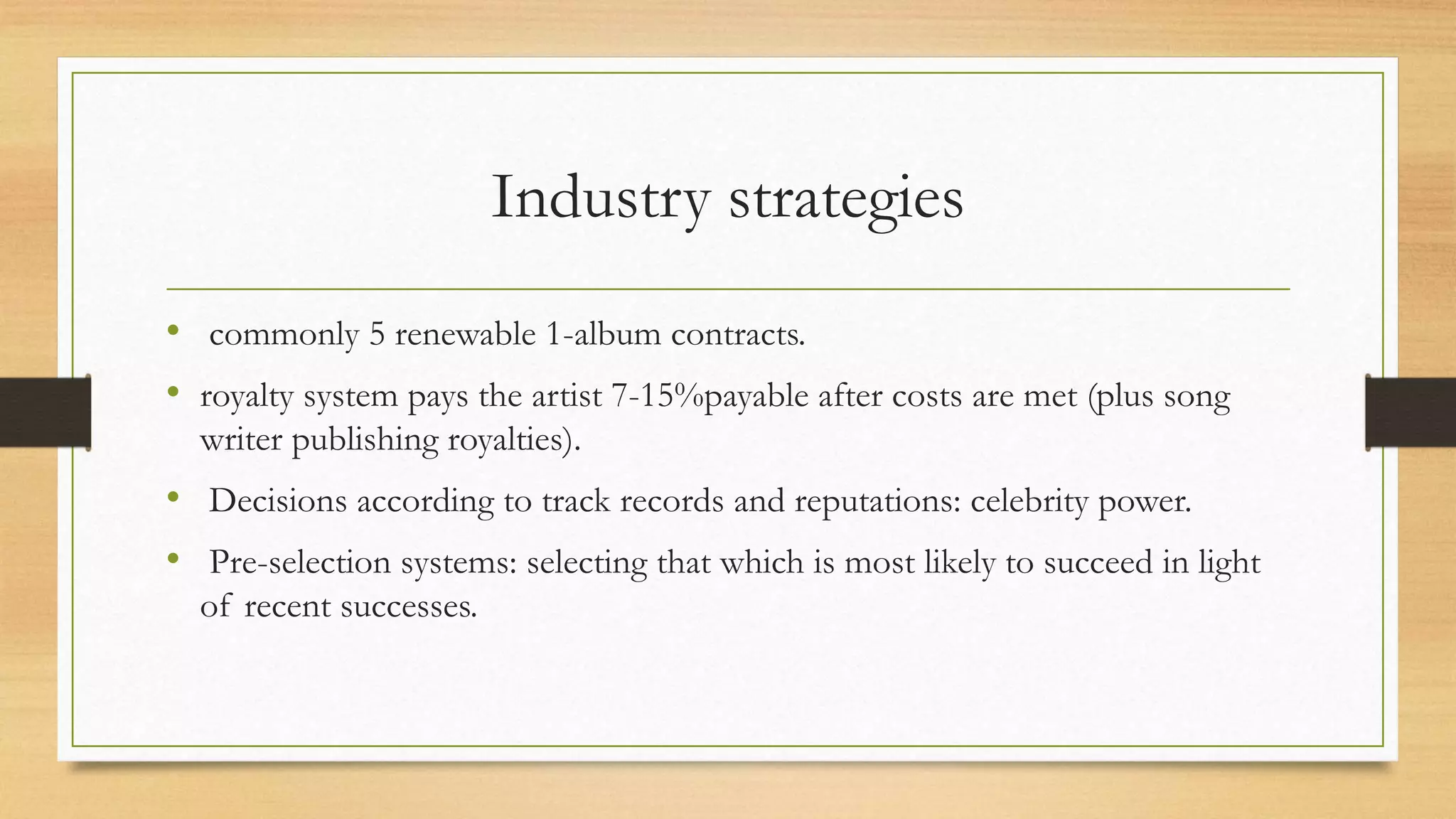 The music industry | PPTX