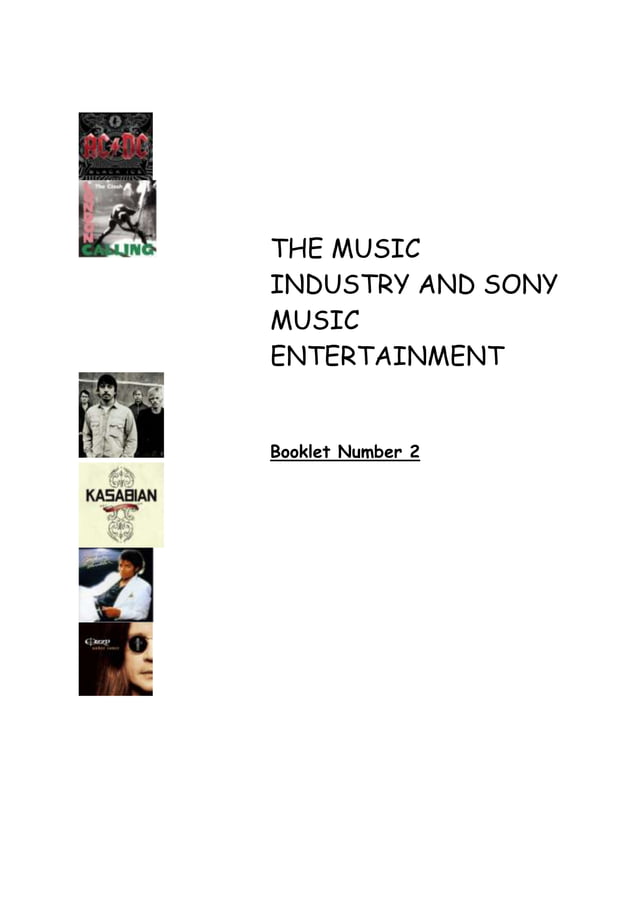 The music industry and sony music entertainment | DOCX