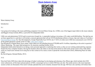 The Music Industry Essay | PDF