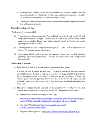 "Experiences No. 2" The music of john cage in 4 lessons | DOC