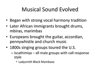 The music of south africa | PPTX