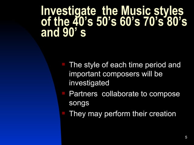 The Music Time Capsule | PPT | Music | Entertainment