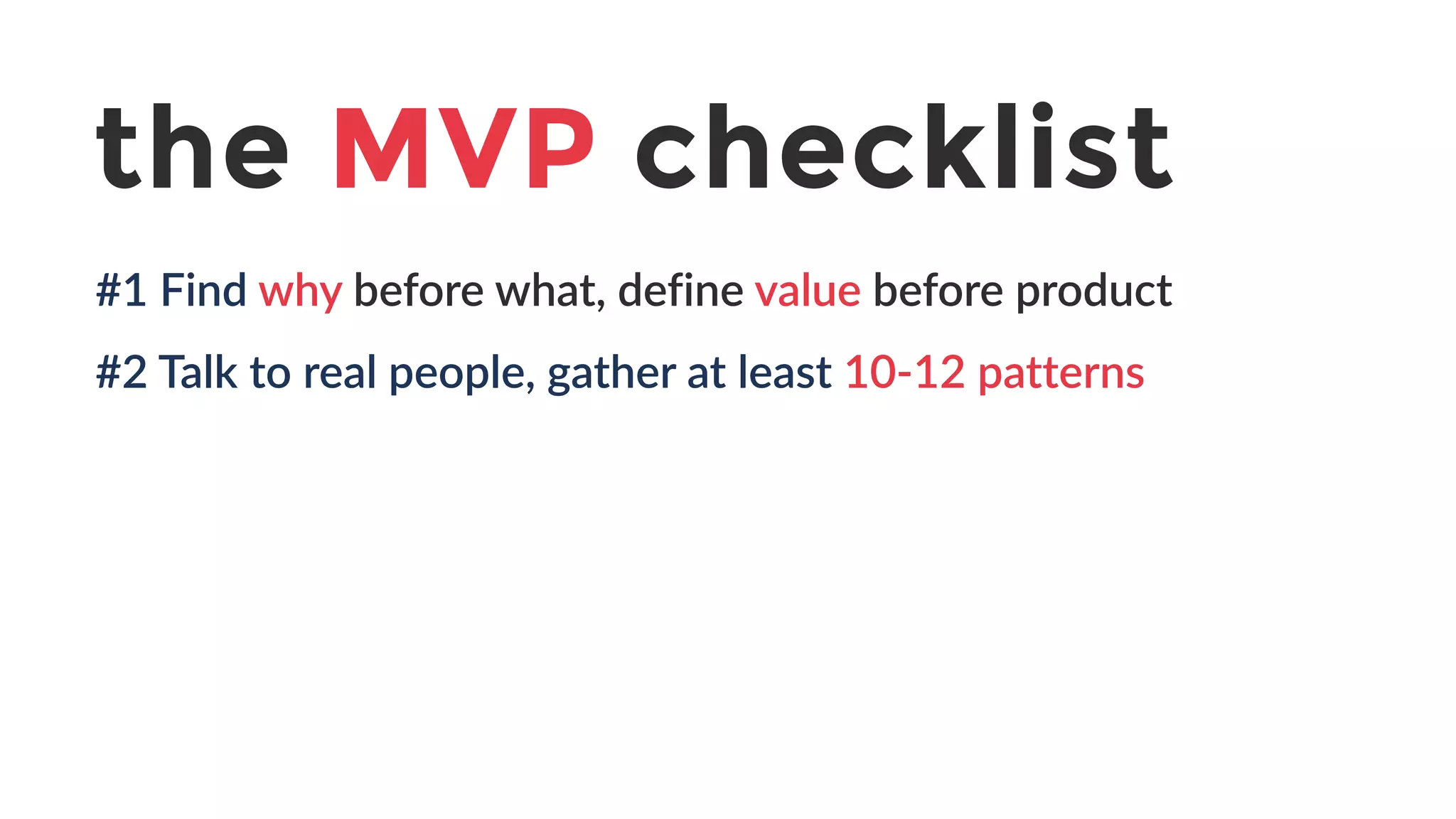 The MVP checklist | PDF