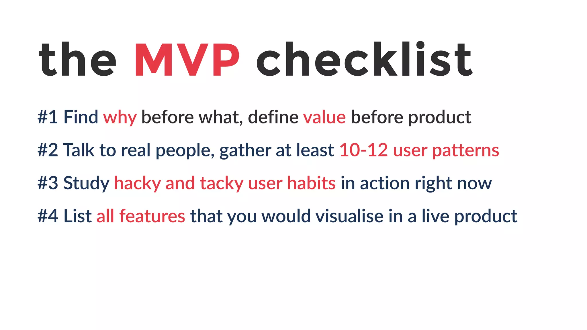 The MVP checklist | PPT