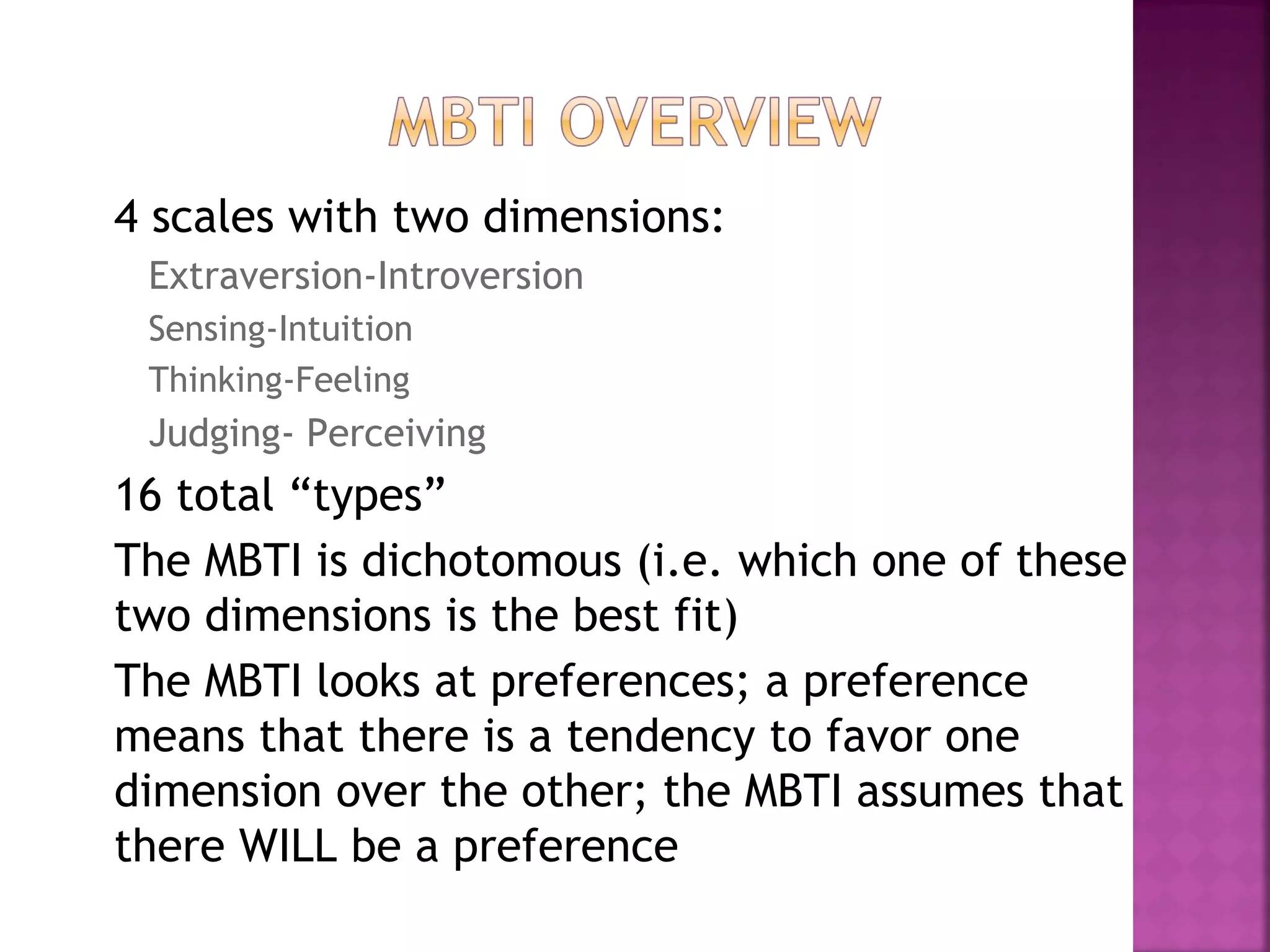 MBTI 2013 | PPT