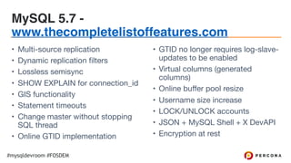 The MySQL ecosystem - understanding it, not running away from it! | PDF