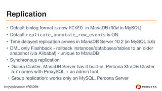The MySQL ecosystem - understanding it, not running away from it! | PDF