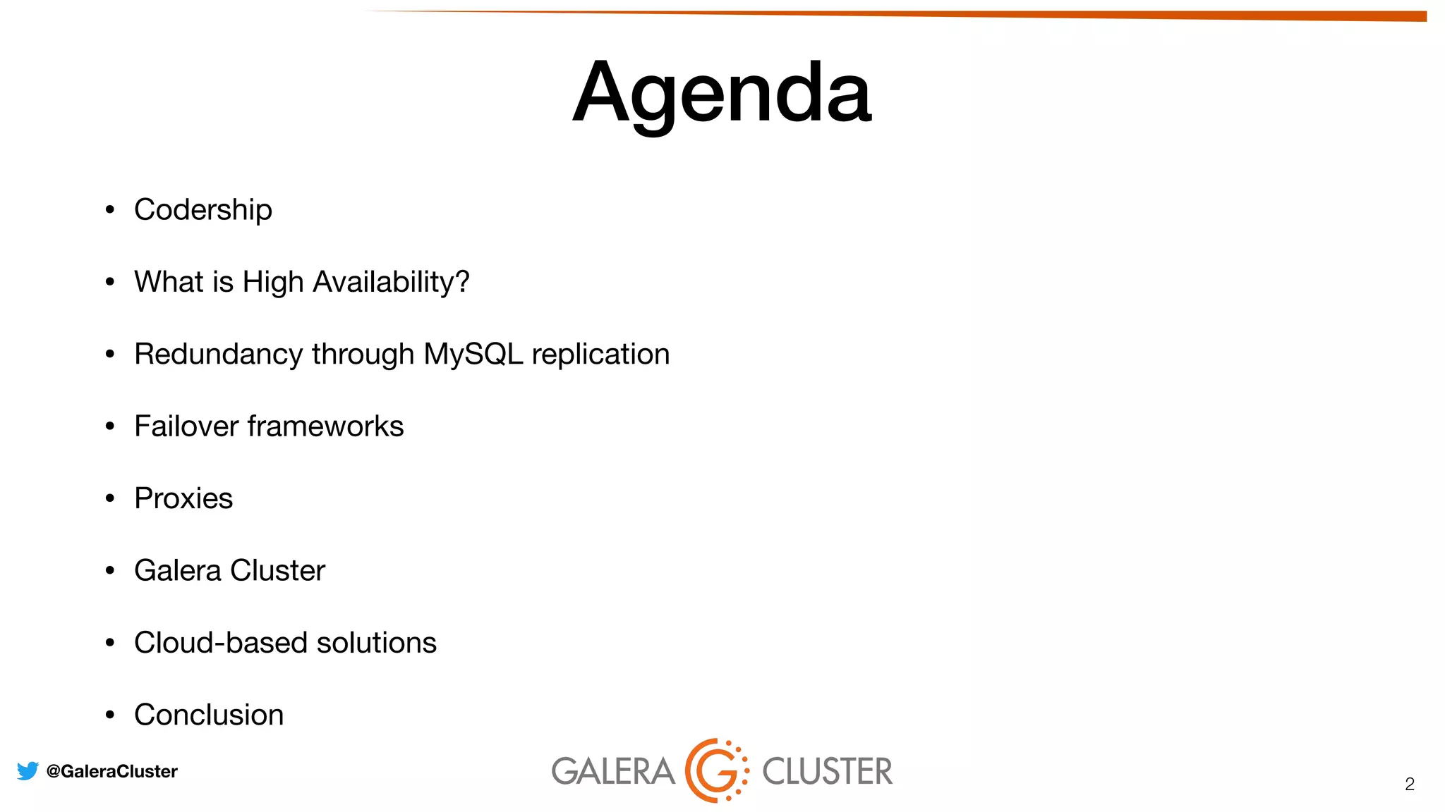 The MySQL High Availability Landscape and where Galera Cluster fits in | PPT