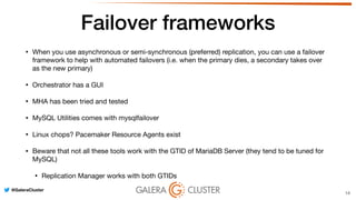 The MySQL High Availability Landscape and where Galera Cluster fits in | PPT