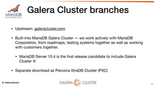 The MySQL High Availability Landscape and where Galera Cluster fits in ...