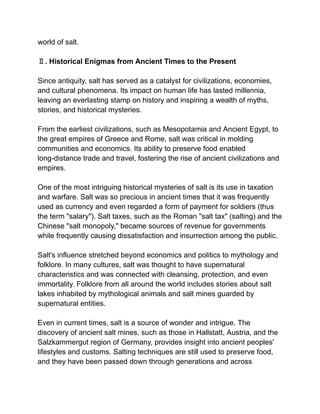 The Mysteries of Salt: Unveiling Surprises through Science | PDF