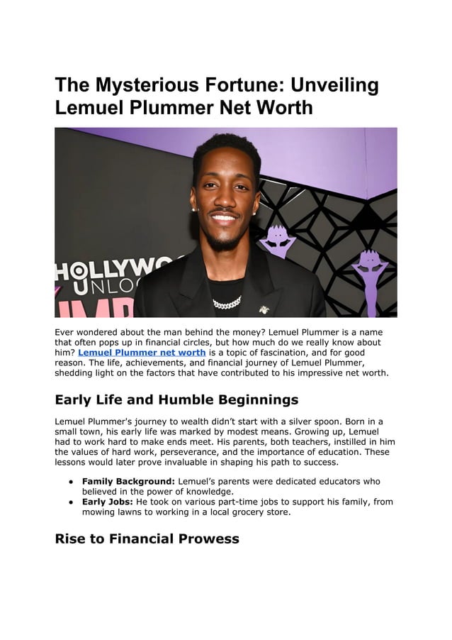 The Mysterious Fortune_ Unveiling Lemuel Plummer Net Worth.docx