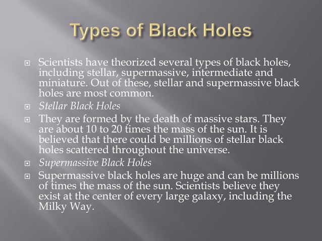 The Mystery of Black Holes | PPT