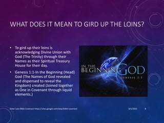 The Mystery of Girding Up the Loins of Your Mind Blood Covenant ...