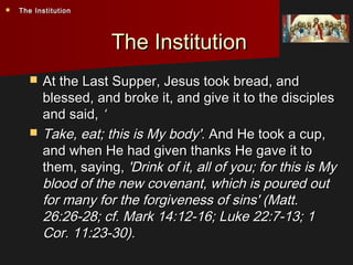 The mystery of the eucharist | PPT