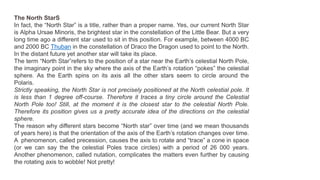 The mystery of the north star | PPT