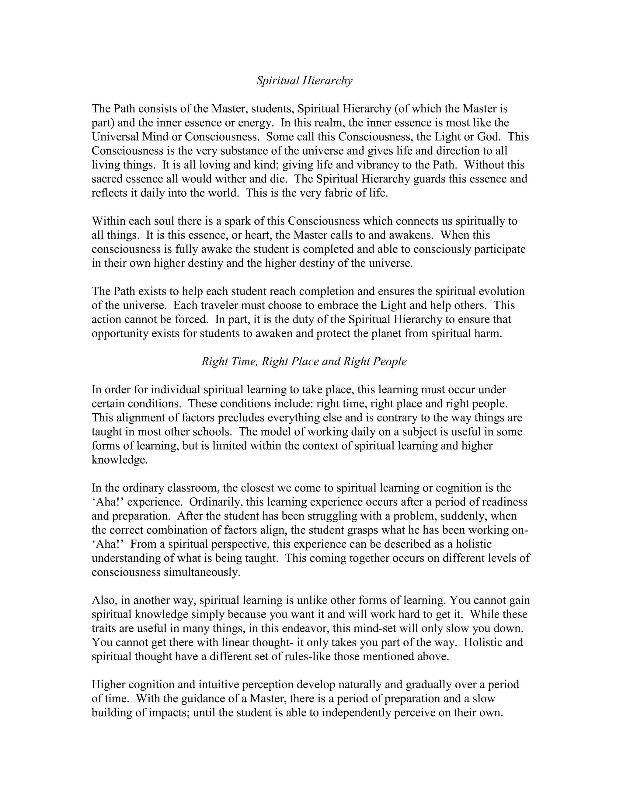 The Mystical School | PDF