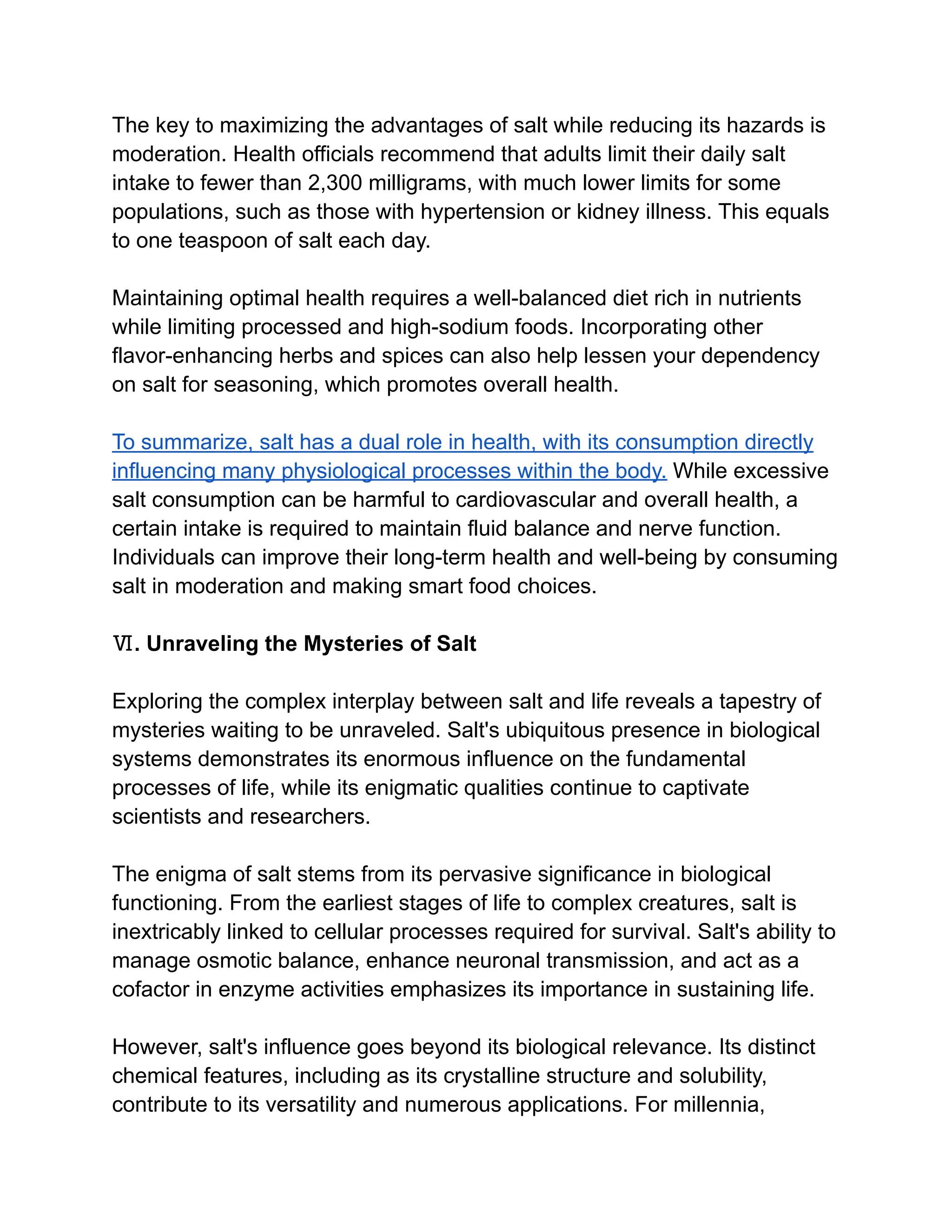 The Mystique of Salt: Exploring its Connection to Life | PDF