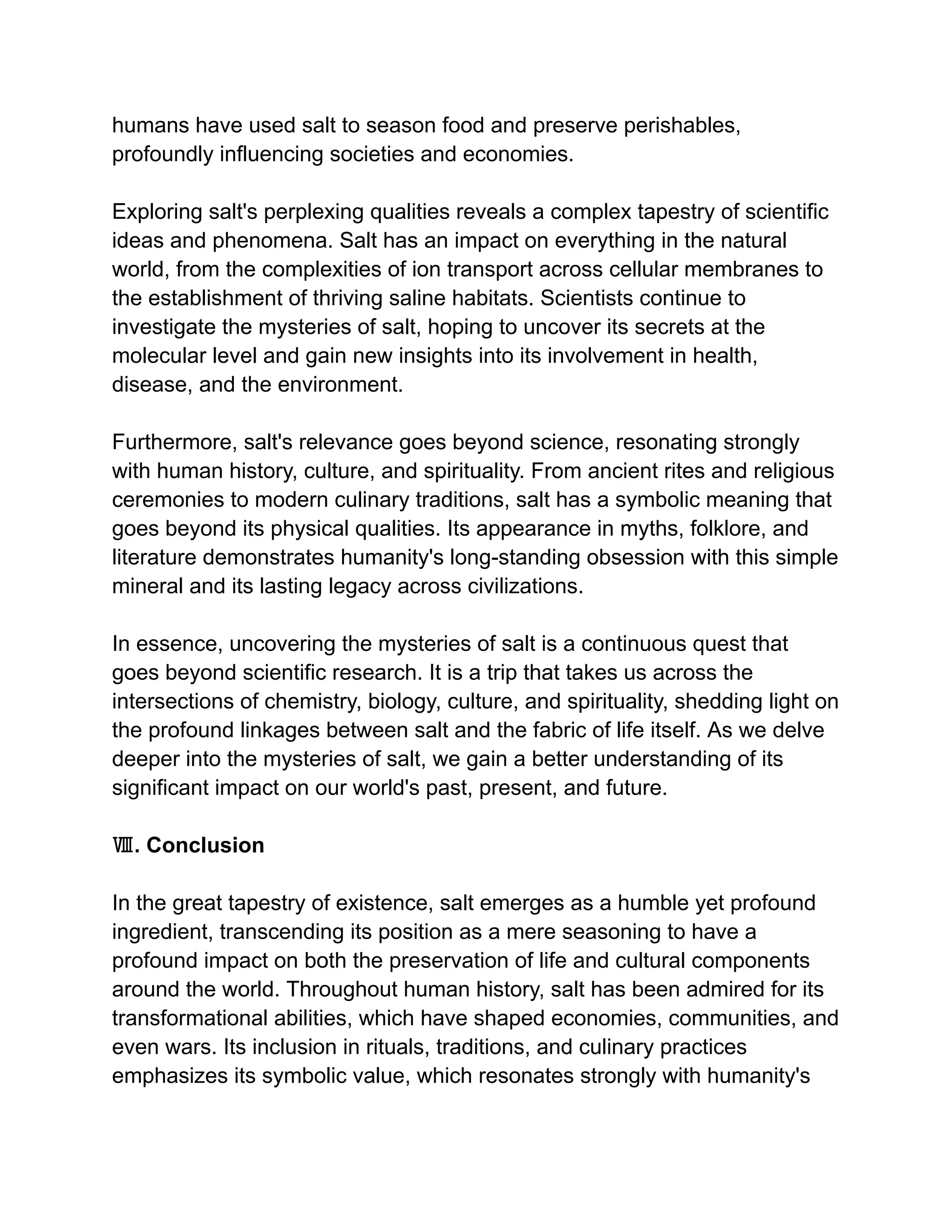 The Mystique of Salt: Exploring its Connection to Life | PDF