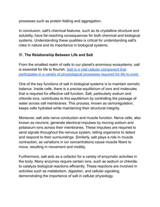 The Mystique of Salt: Exploring its Connection to Life | PDF