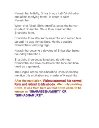 The mythical creature sharabha . | DOCX | Death, Injury, or Military ...