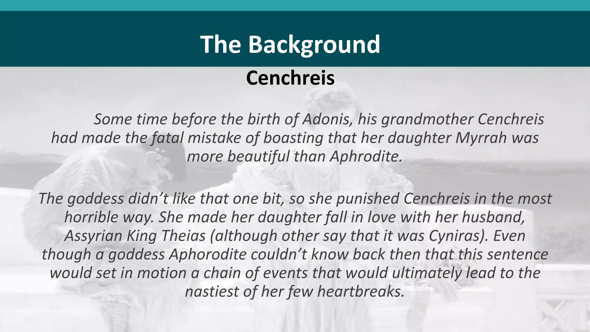 The myth of adonis and aphrodite | PPT