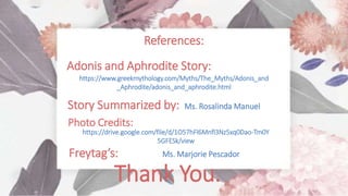 The myth of adonis and aphrodite | PPT