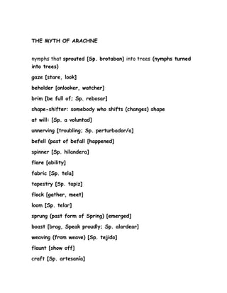 The Myth of Arachne | PDF