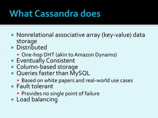 The myth of Cassandra | PPTX