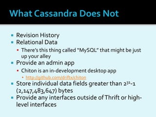 The myth of Cassandra | PPTX | Databases | Computer Software and Applications