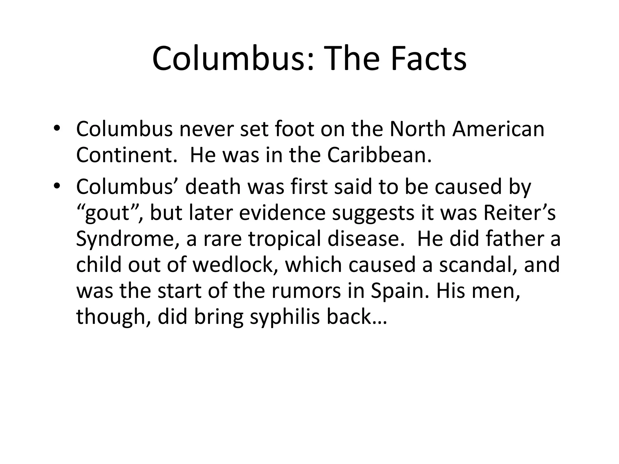The myth of columbus | PPTX