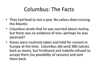 The myth of columbus | PPTX