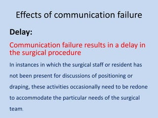The myth of communication in Operative room By USAMA ELSAYED | PPT