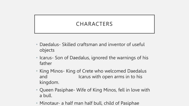The Myth of Icarus and daedalus.pptx | Sci-fi and Fantasy | Hobbies ...