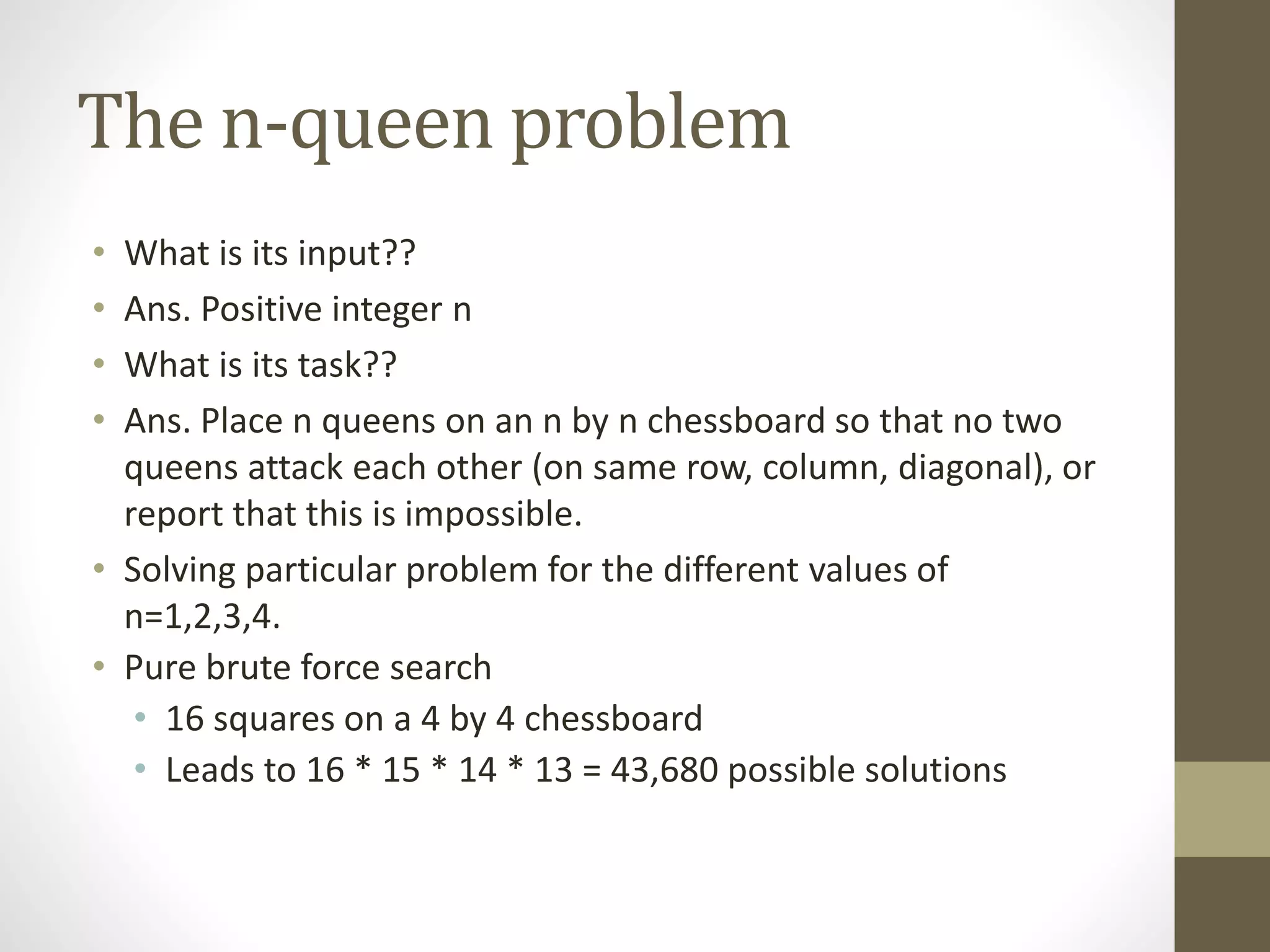 The n Queen Problem | PPTX